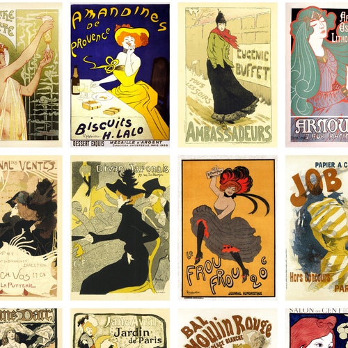 12 X Vintage Art Nouveau Postcards a Set of 12 1890s German - Etsy