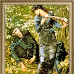 Edward Burne-jones, the Beguiling of Merlin, 1873 A4 / A3 Reproduction ...