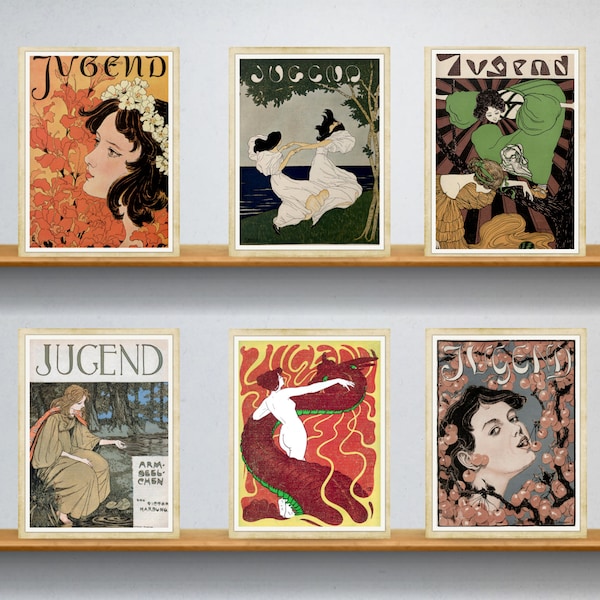 Art Nouveau Poster - Etsy