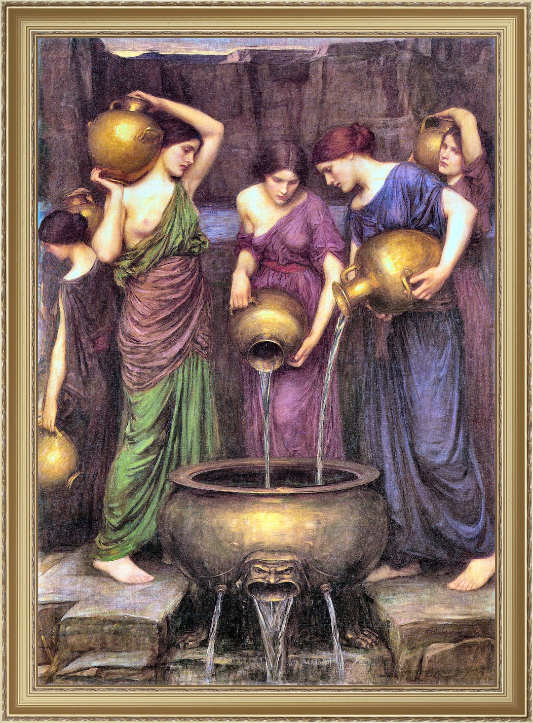 John William Waterhouse, the Danaïdes, 1904 - A4 / A3 Reproduction Fine ...