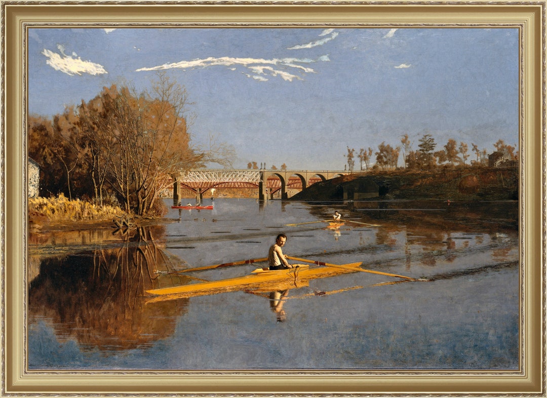 Thomas Eakins, the Champion Single Sculls, 1871 A4 / A3 Reproduction Fine Art Print. Heavyweight ...