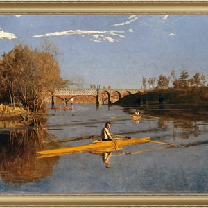 Thomas Eakins, the Champion Single Sculls, 1871 A4 / A3 Reproduction Fine Art Print. Heavyweight ...