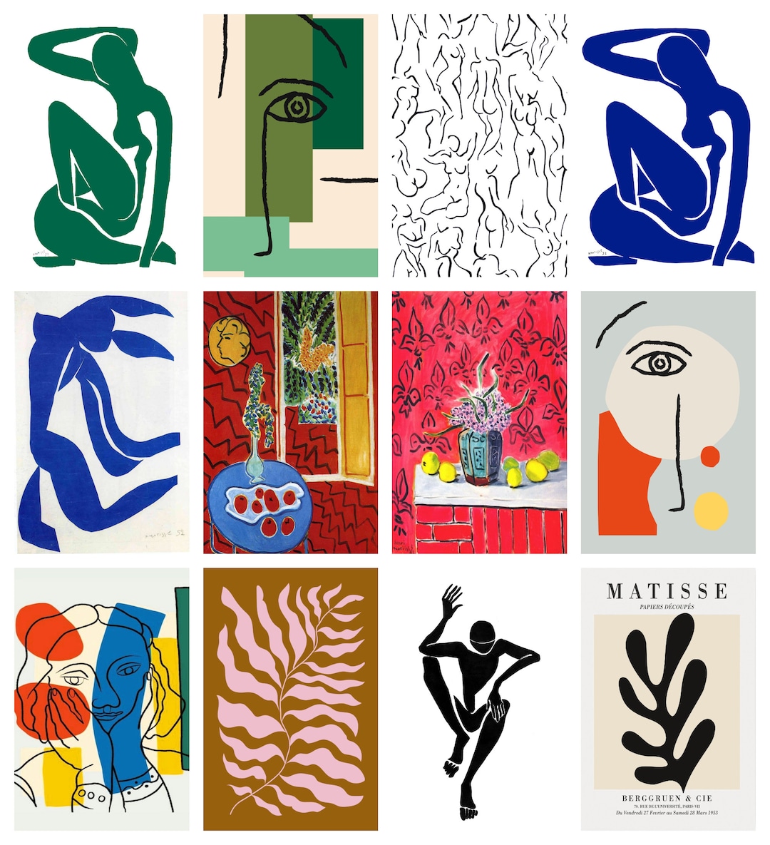 12 X Henri Matisse Postcards IV– a Set of 12 Reproduction Art Postcard ...