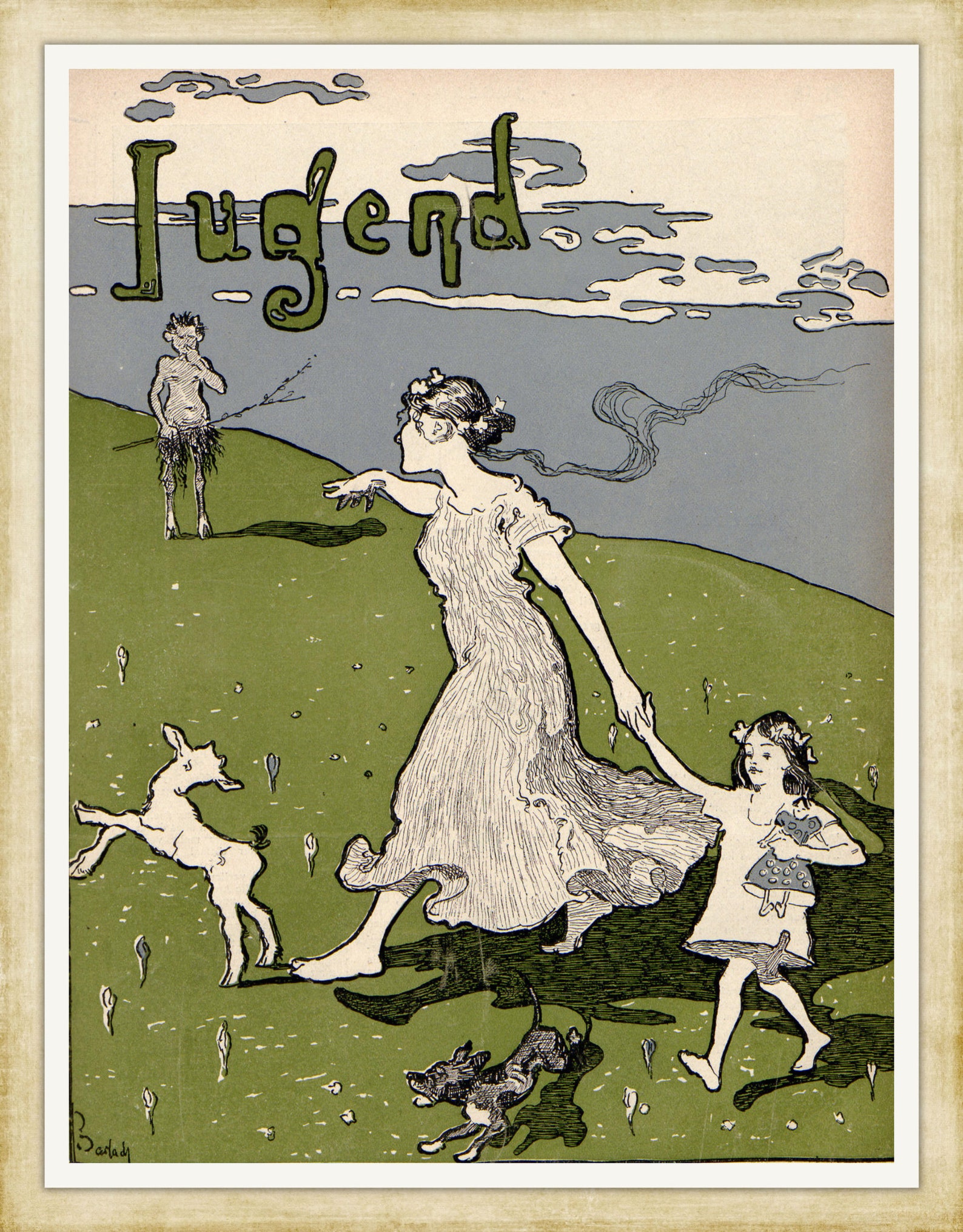 Art Nouveau Print – Late 19th Century German Jugendstil Artwork - Etsy