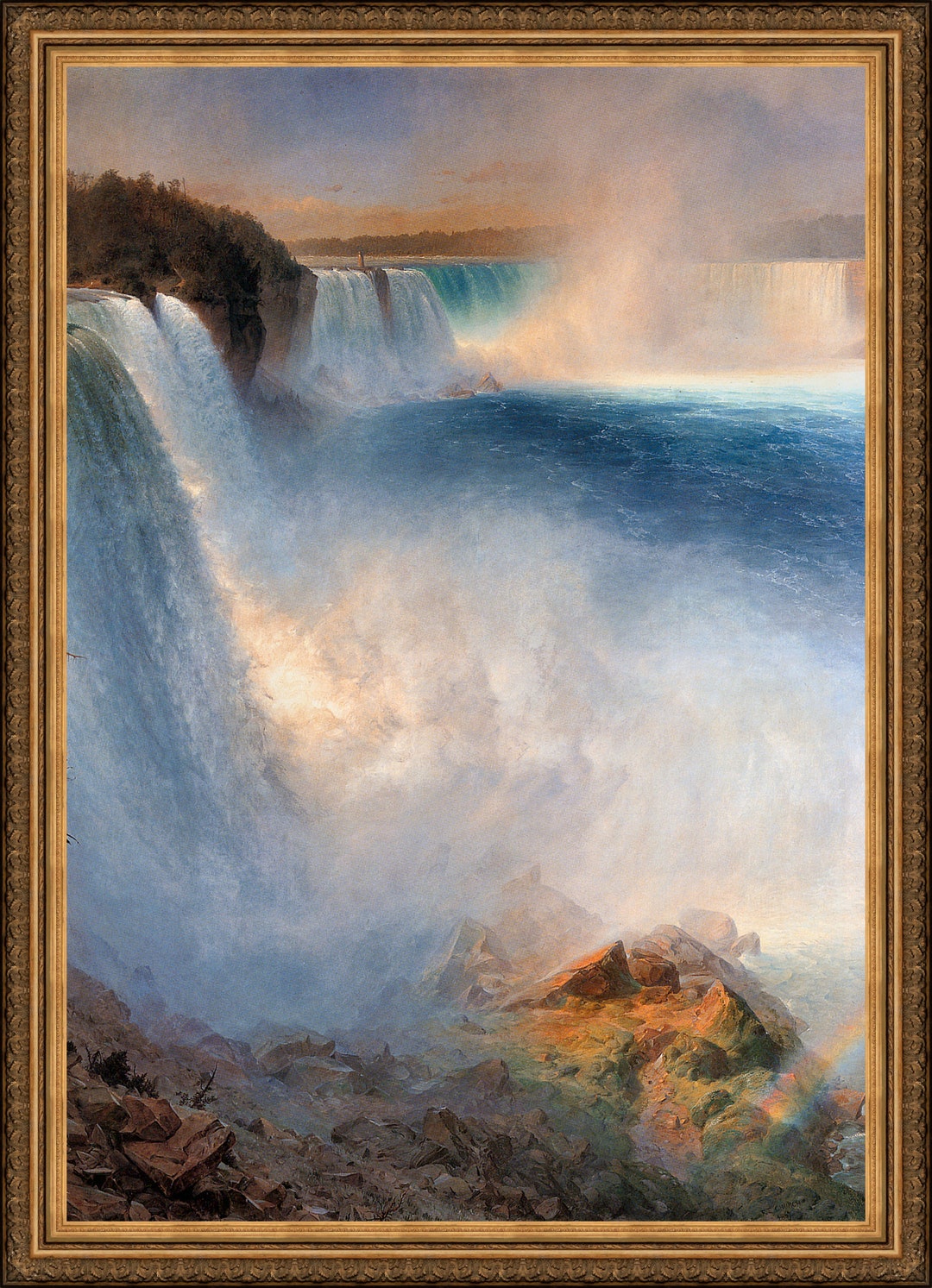 Frederic Edwin Church, Niagara Falls, 1867 - A4 / A3 Reproduction Fine ...
