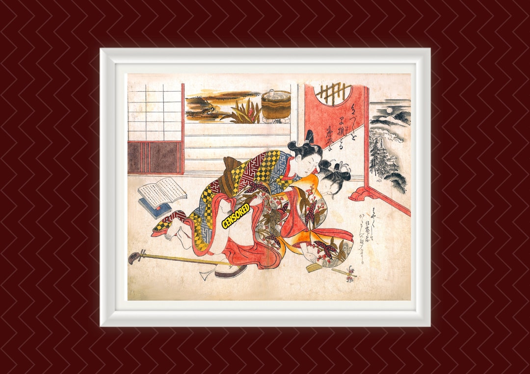 Erotic Japanese Shunga 春画 Print 16 an 18th C Reproduction - Etsy