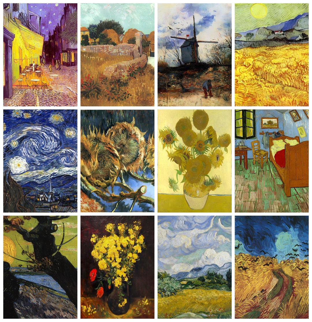 Van Gogh Postcard Set – Reproduction Art Prints, Series 1 - Etsy