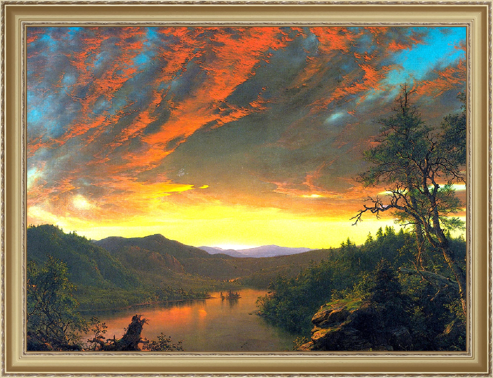 Frederic Edwin Church Twilight In The Wilderness