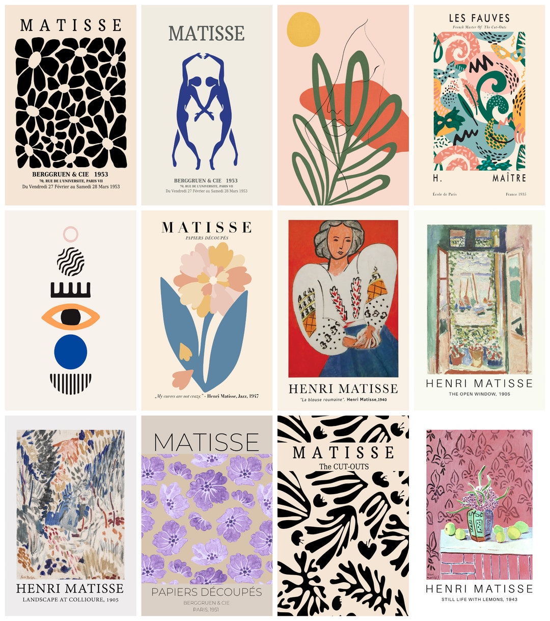 12 X Henri Matisse Postcards II – a Set of 12 Reproduction Art Postcard ...
