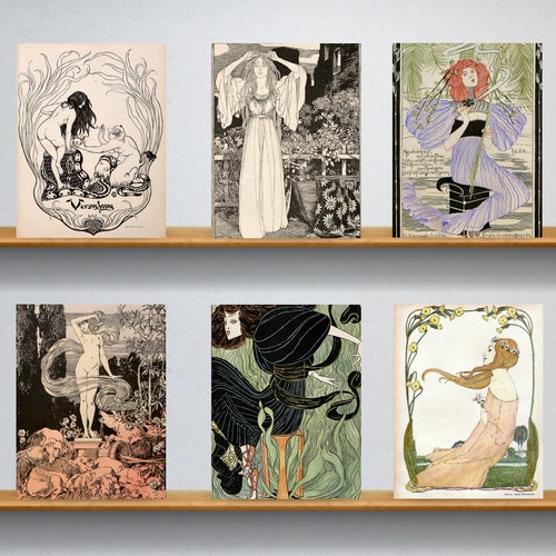 12 X Vintage Art Nouveau Postcards a Set of 12 1890s German - Etsy