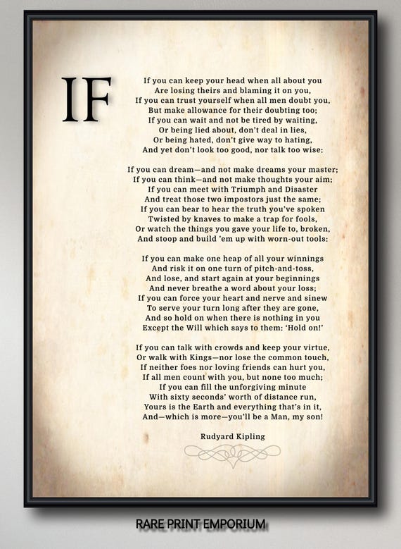 If Poem Print