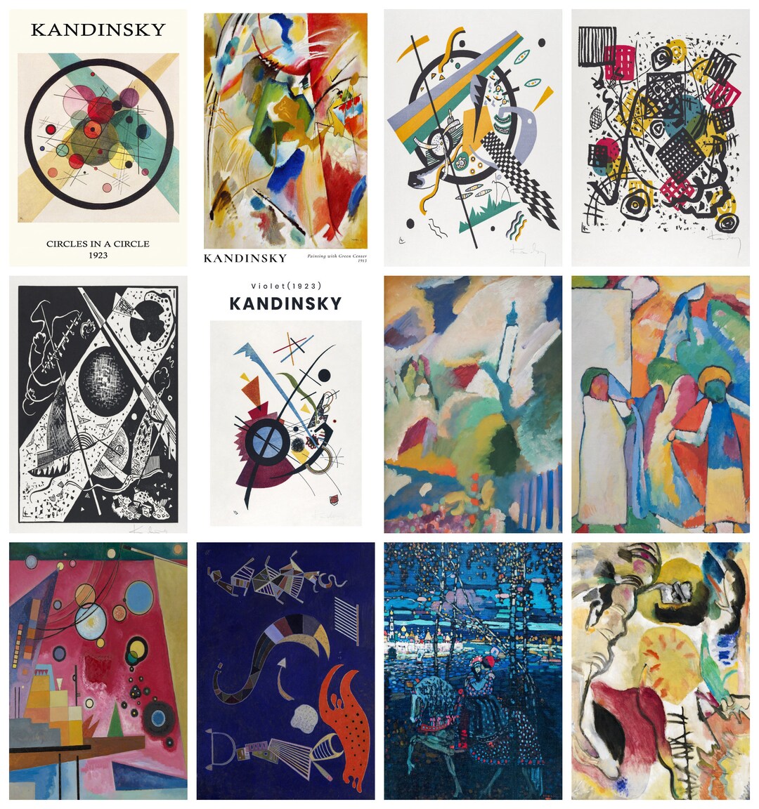 12 X Wassily Kandinsky Postcards (series 2) – a Set of 12 Reproduction ...