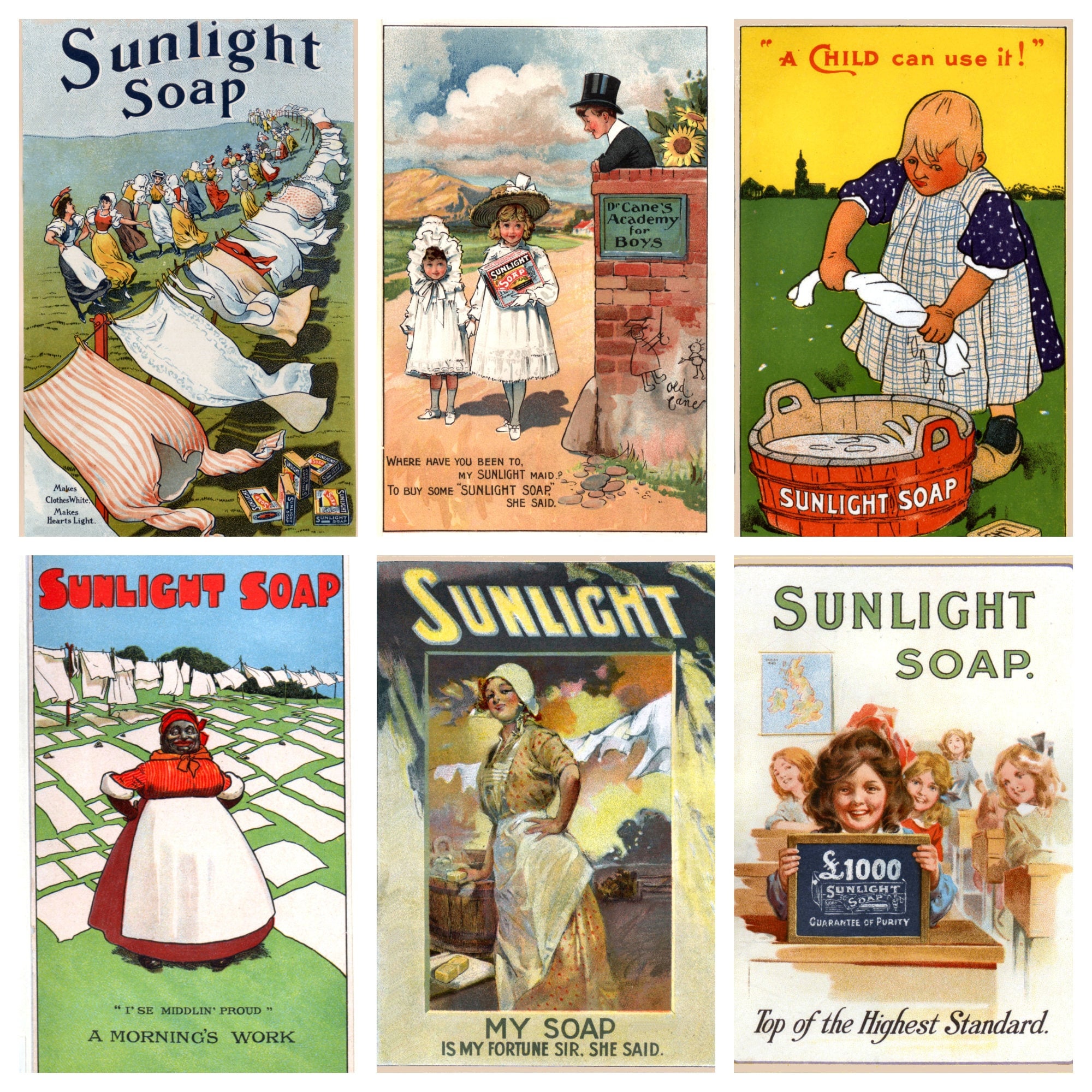 6 X A4 Vintage Advertising Prints a Set of Six 19th Century - Etsy UK