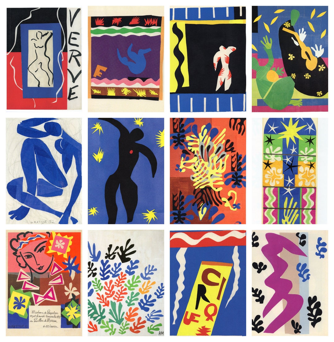 12 X Henri Matisse Postcards a Set of 12 Reproduction Art Postcards ...