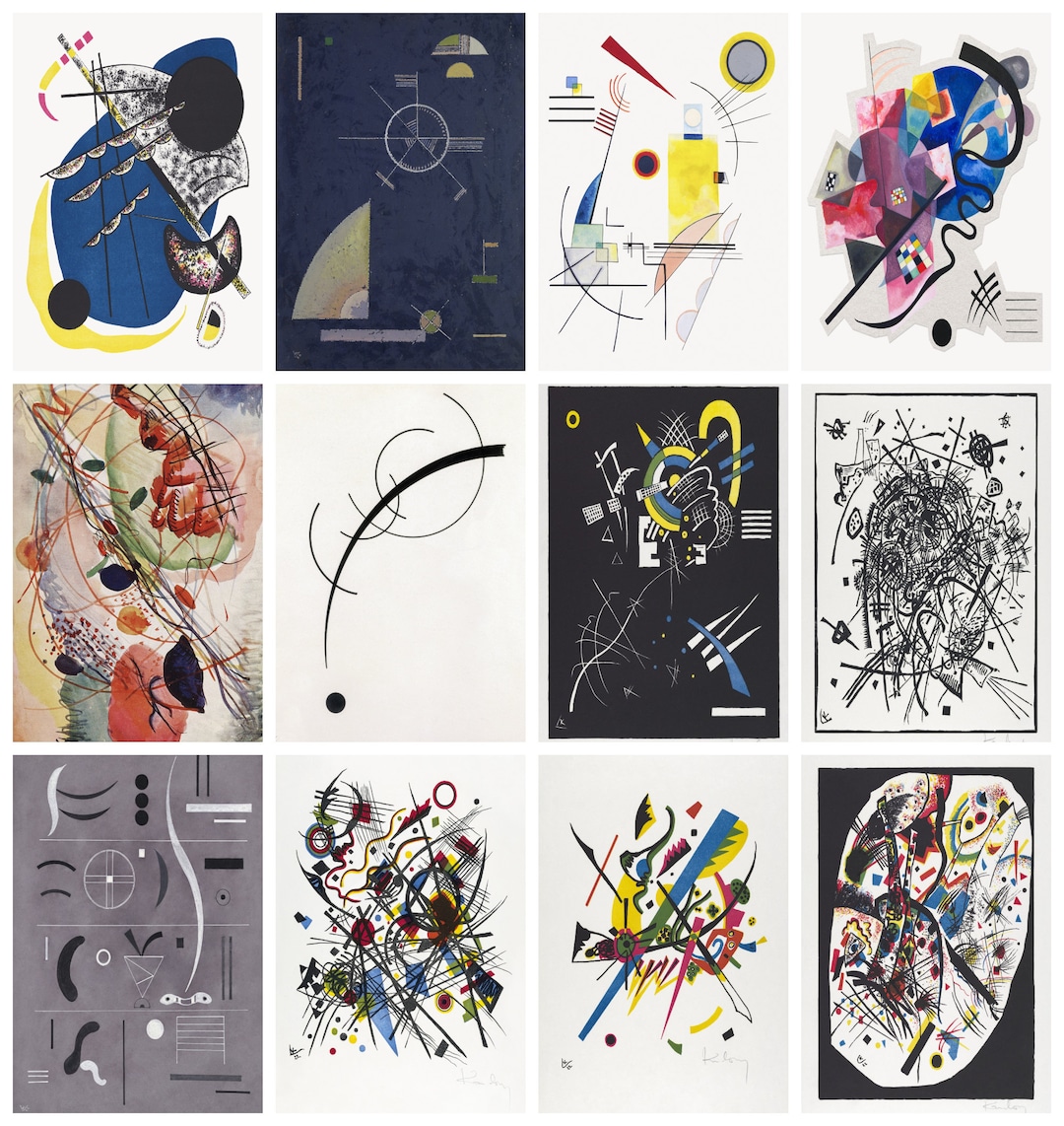 12 X Wassily Kandinsky Postcards (series 4) – a Set of 12 Reproduction ...