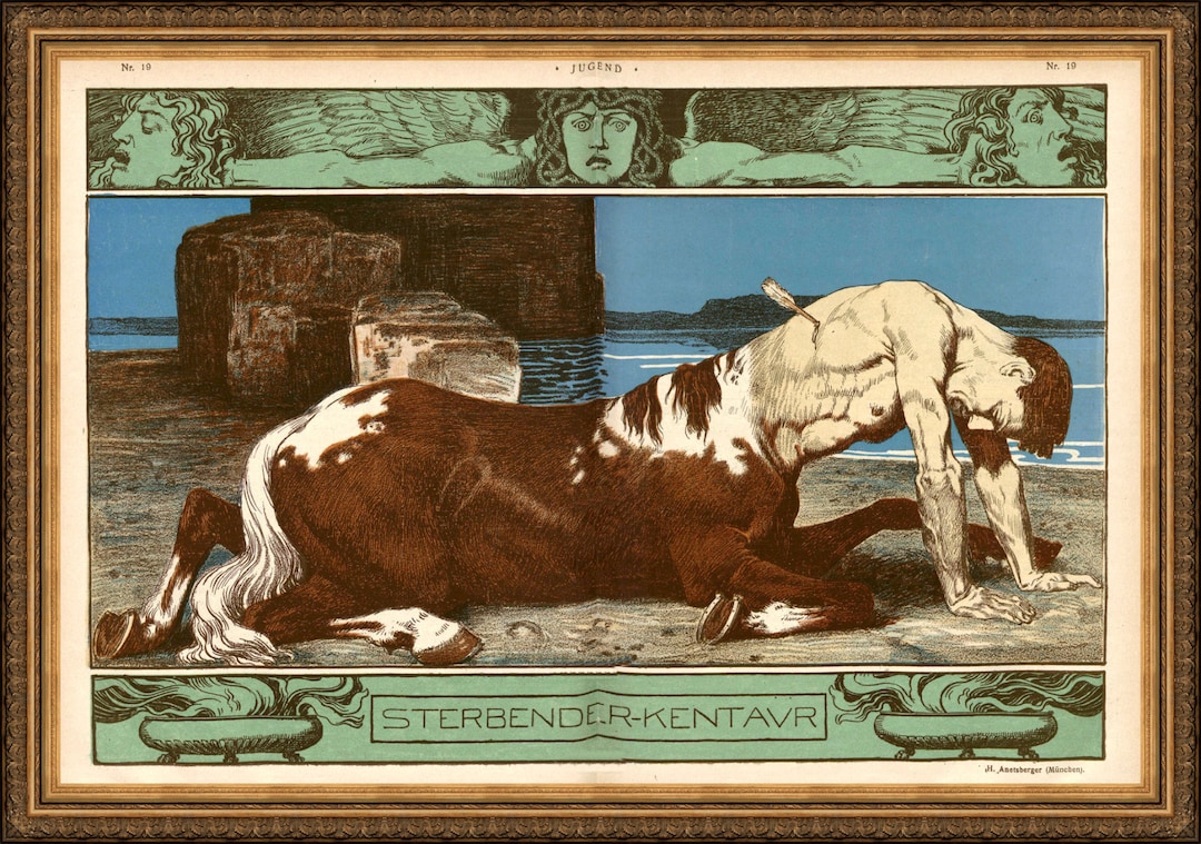 Vintage Art Nouveau Print (#036) – a Rare Late 19th Century German ...