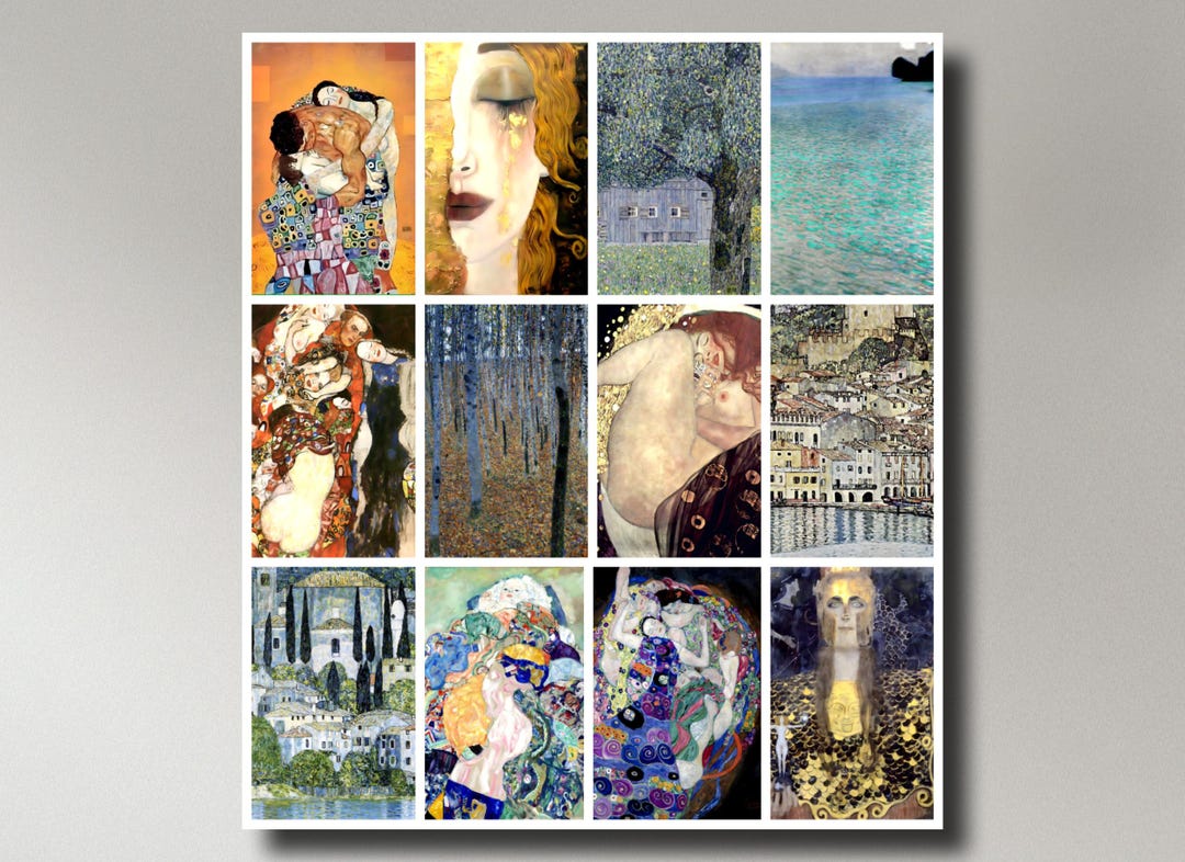 12 X Gustav Klimt Postcards (series 3) – a Set of 12 Reproduction Art ...