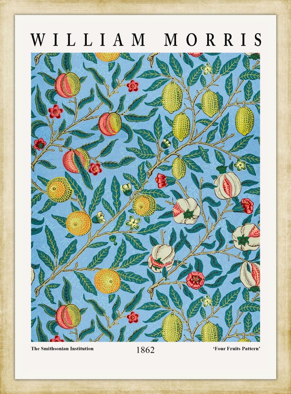 William Morris Four Fruits Pattern Exhibition Poster 1862 - Etsy