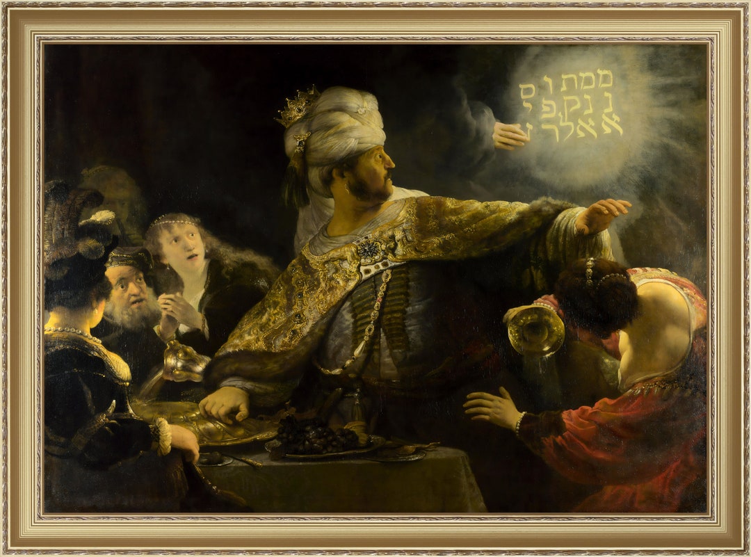 Belshazzar's Feast, Rembrandt, 1635 - A4 / A3 Reproduction Fine Art ...