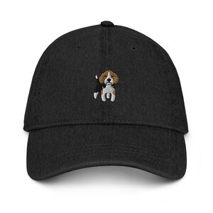 Beagle Hat, Cartoon Beagle Puppy Embroidered Denim Hat, Beagle Gifts ...