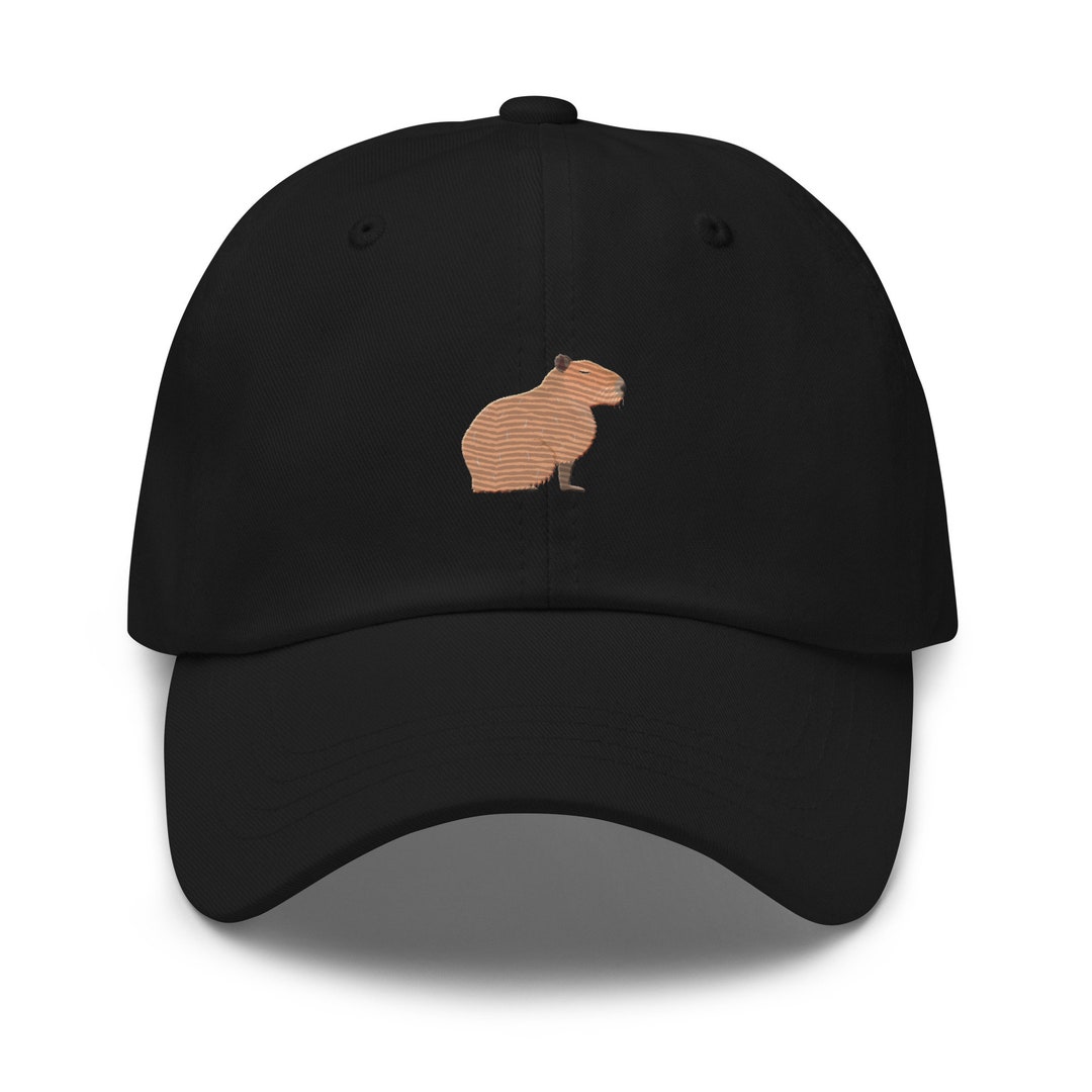 Capybara Hat, Full Color Embroidered Unisex Dad Hat, Capybara Gifts ...
