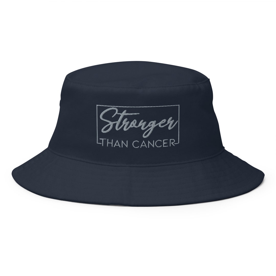 Stronger Than Cancer Hat, Embroidered Unisex Bucket Hat, Cancer Hats ...