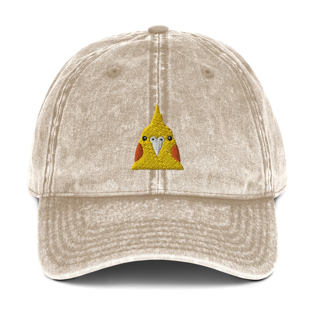 Cockatiel Hat, Embroidered Cockatiel Bust Unisex Vintage Hat, Cockatiel ...