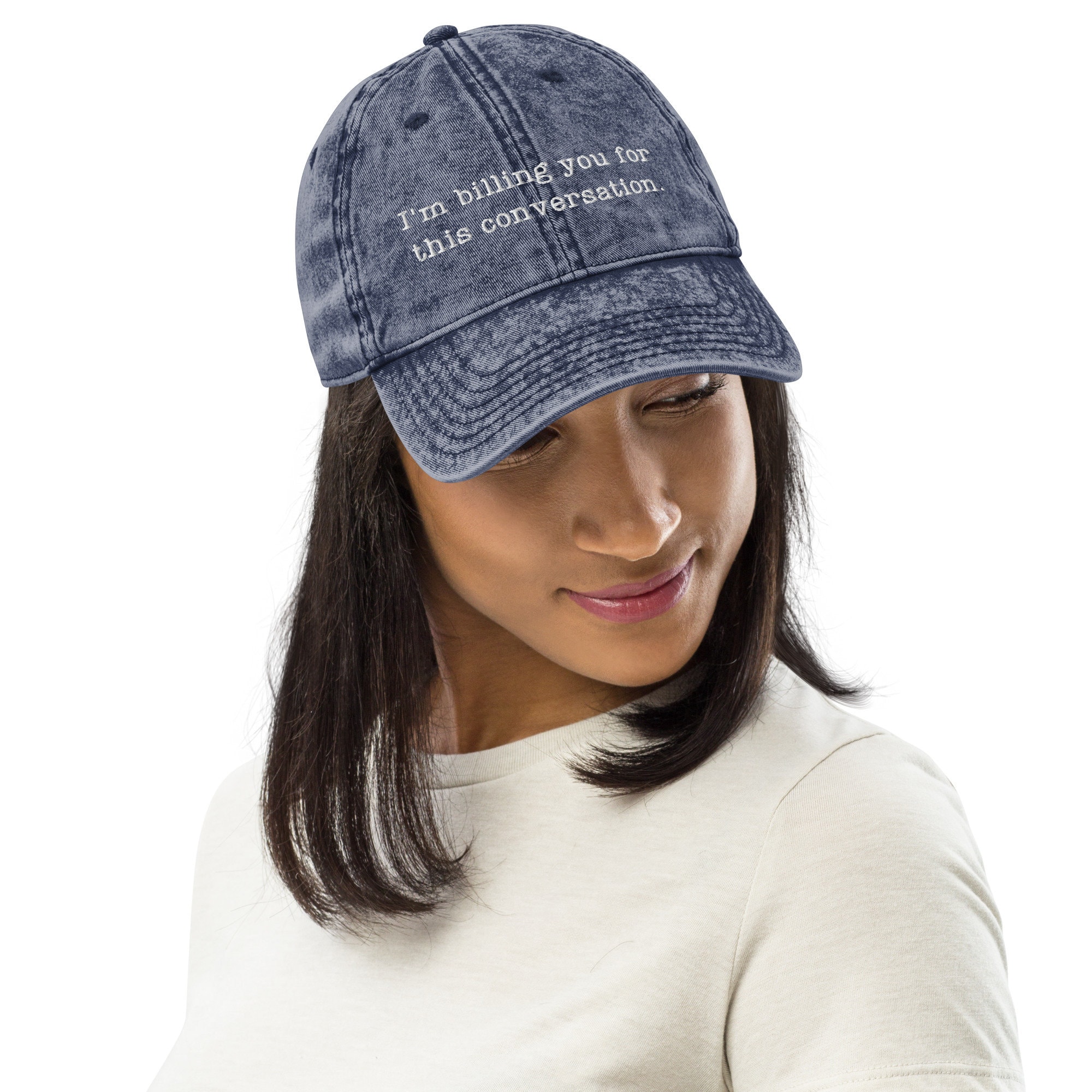 I'm Billing You for This Conversation Hat, Embroidered Vintage Hat ...