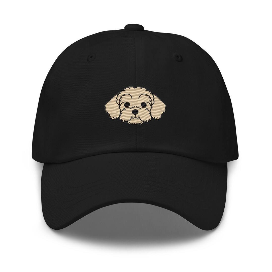Tan Maltipoo Hat, Maltese Poodle Mix Dog Hat, Cute Maltipoo Tan Full ...
