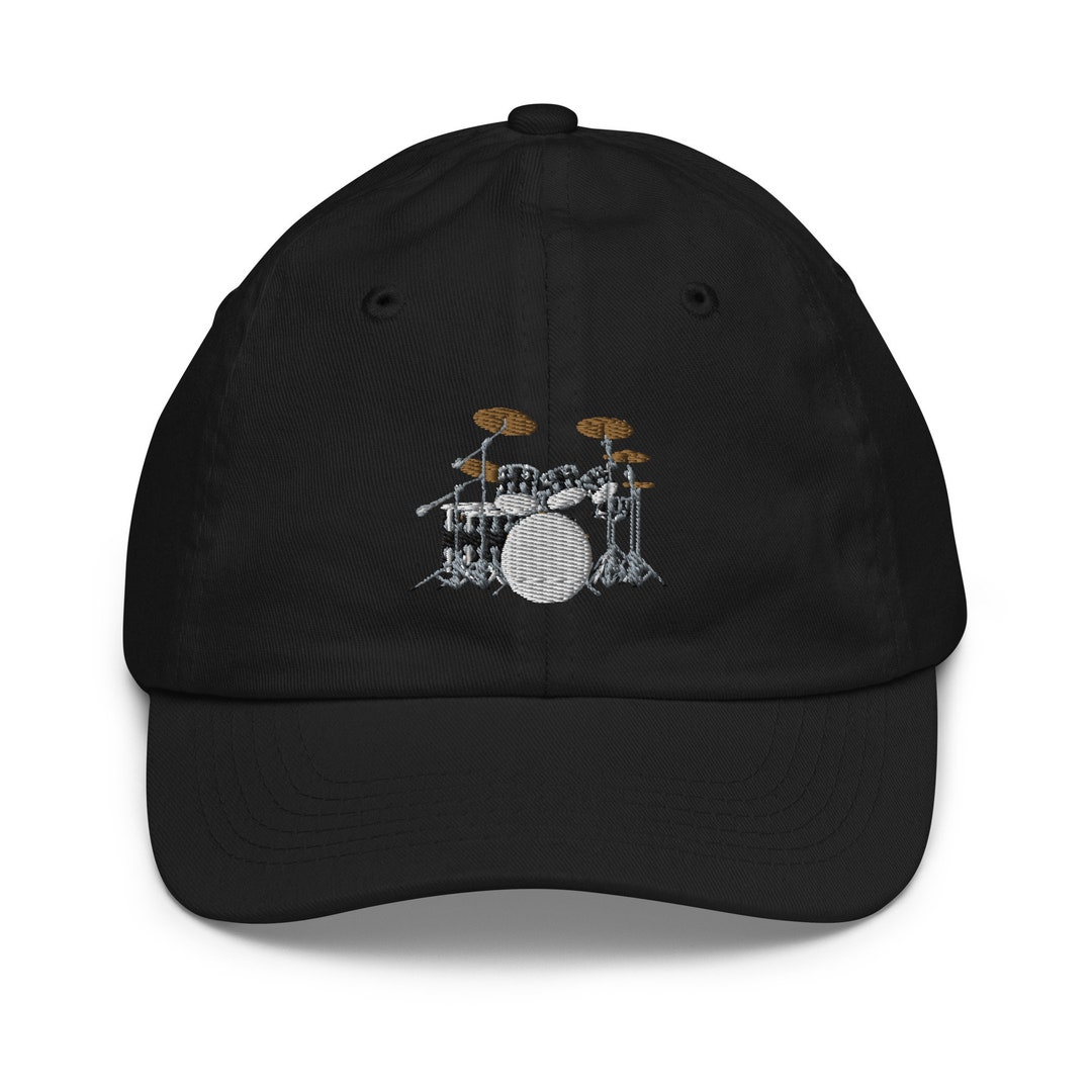 Drum Kids Hat, Embroidered Youth Baseball Cap, 2-10 Yr Old, Drummer ...