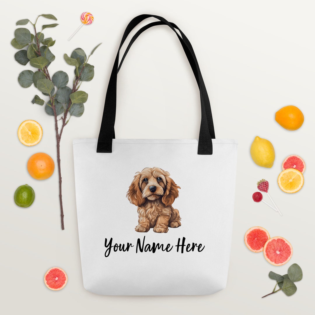 Cockapoo Tote Bag, Custom Name Cockapoo Gifts, Personalized Gifts ...