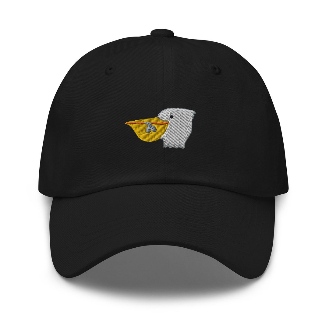 Pelican Hat, Embroidered Pelican Head With Fish Unisex Baseball Hat ...