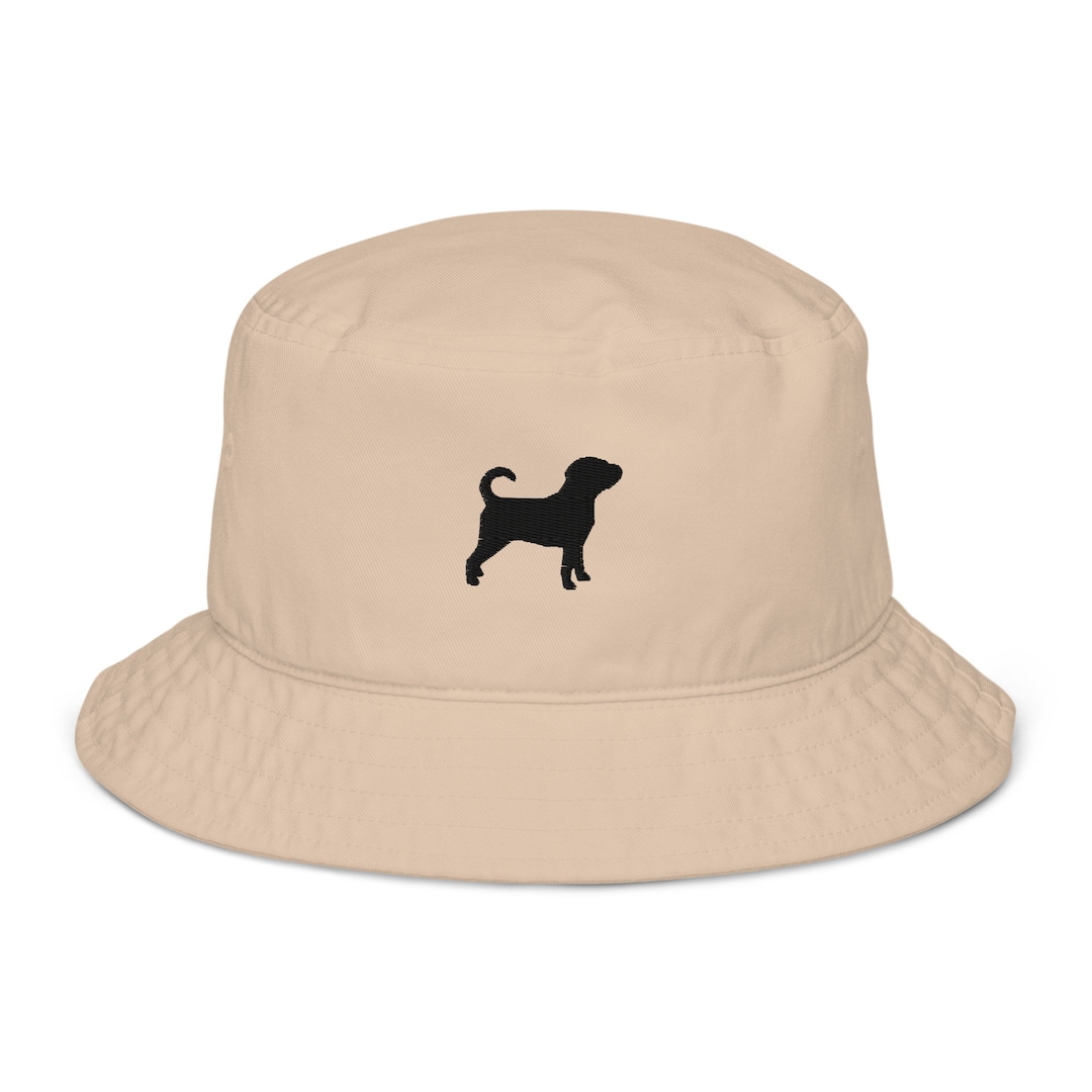Puggle Hat, Pug and Beagle Mix Dog Hat, Embroidered Unisex Organic ...