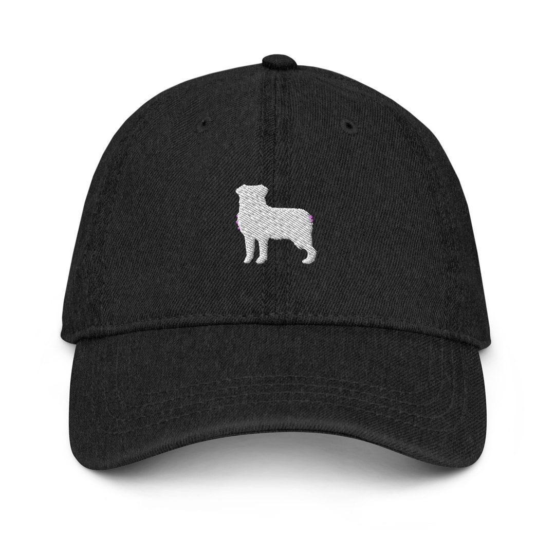 Australian Shepherd Hat, Embroidered Denim Hat, Aussie Gifts, White ...