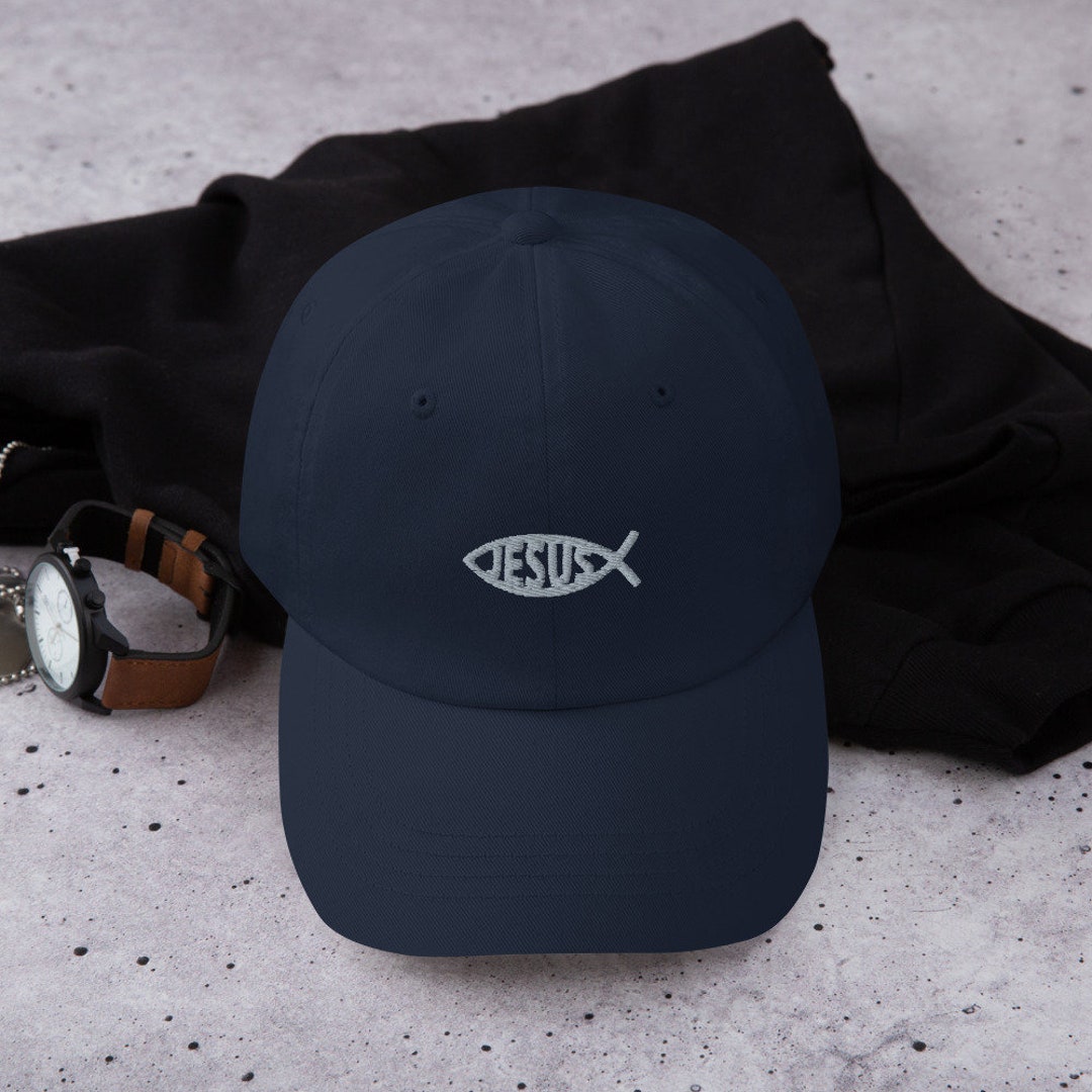 Jesus Hat, Jesus Fish Symbol Hat, Embroidered Unisex Hat, Jesus Cap ...