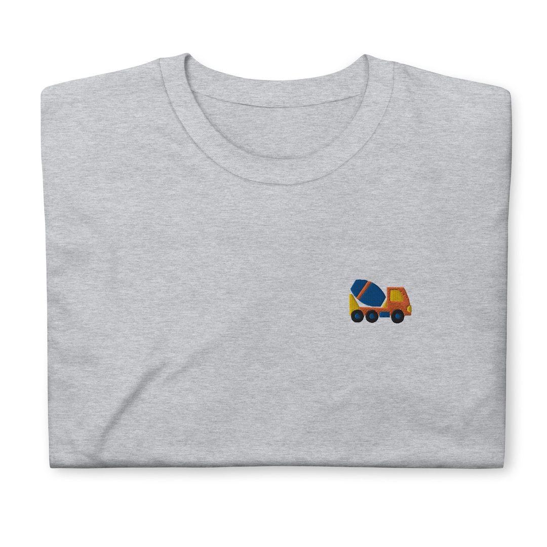 Concrete Mixer Construction Shirt, Embroidered Short-sleeve Unisex T ...
