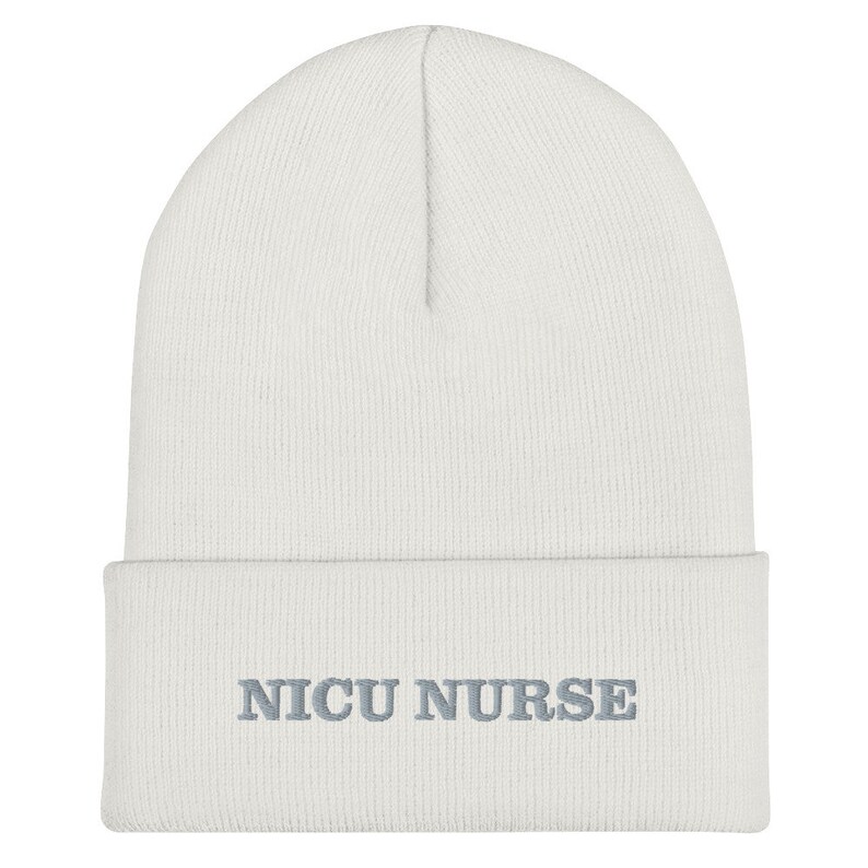 NICU Nurse Beanie, Embroidered Unisex Cuffed Beanie, Nicu Nurse Hat ...