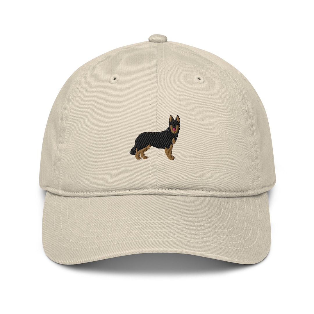 German Shepherd Hat, Embroidered Unisex Organic Dad Hat, German ...