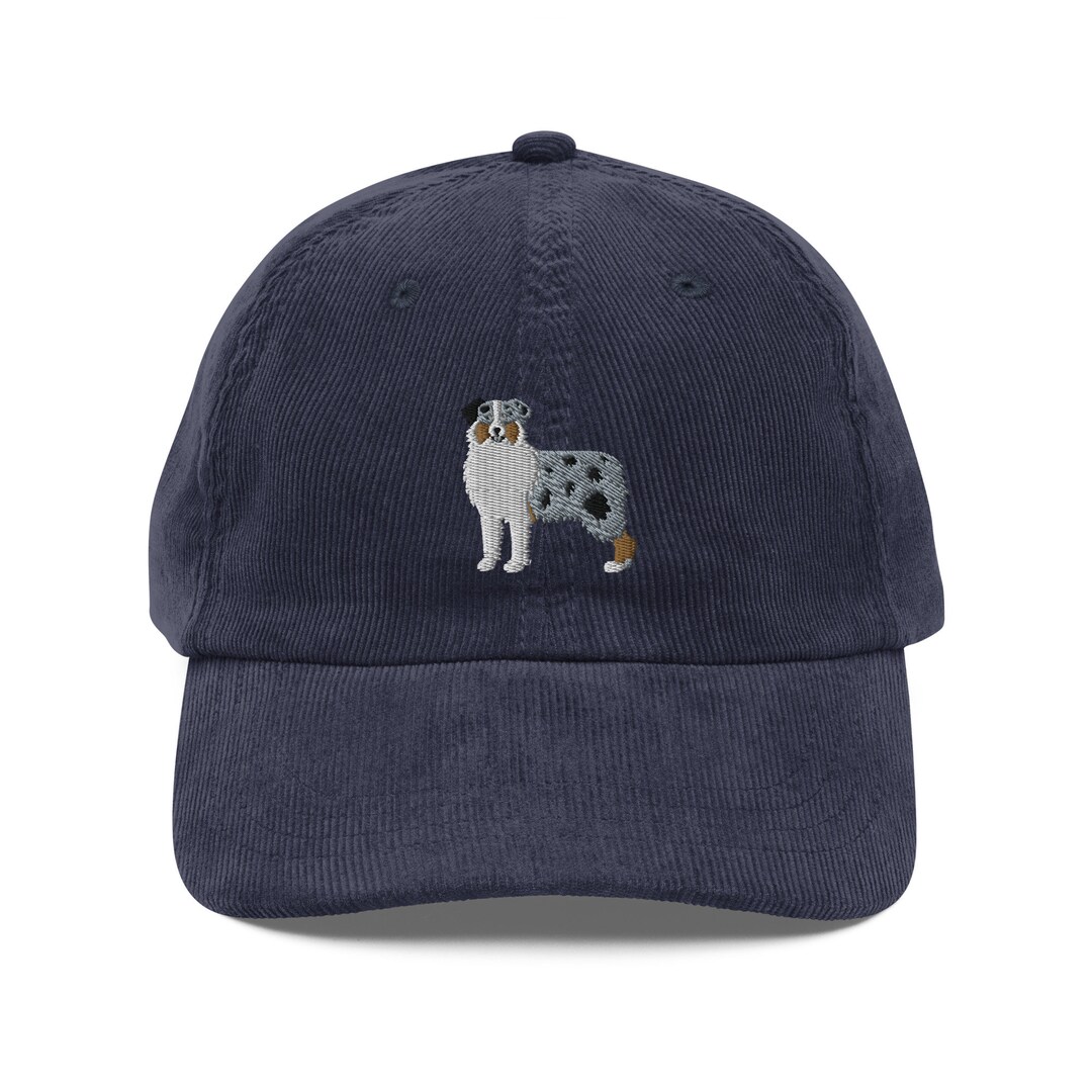 Australian Shepherd Corduroy Hat, Aussie Mom Dad Hat, Embroidered ...