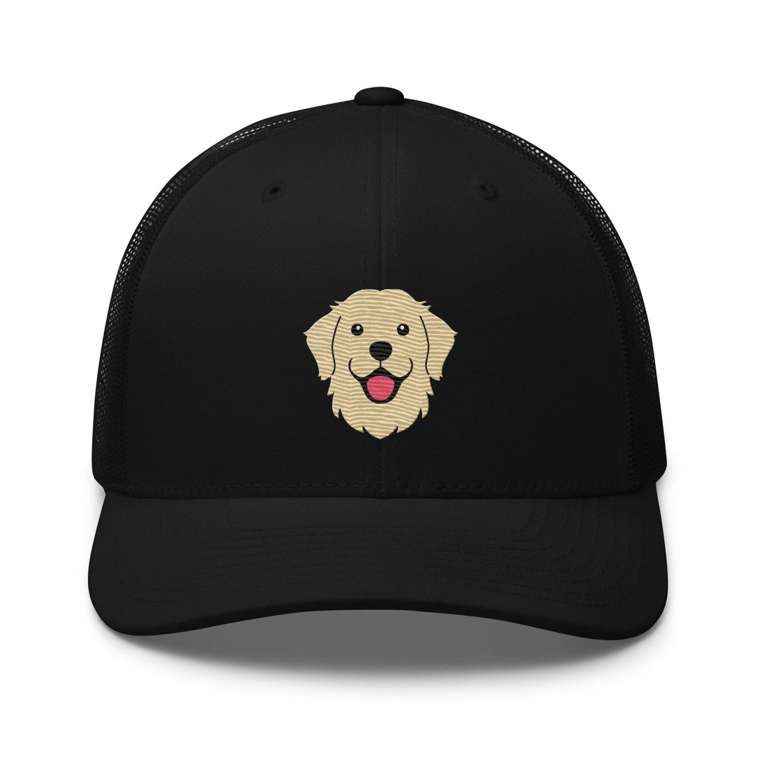 Golden Retriever Trucker Hat, Full Color Embroidered Unisex Trucker Cap ...