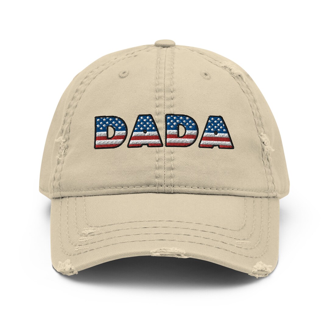 Dada Hat, Embroidered American Flag Distressed Hat, Dada Gifts, Fathers ...