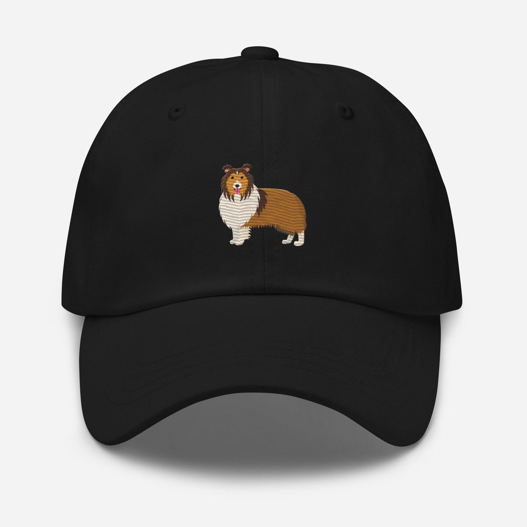 Shetland Sheepdog Hat, Sheltie Hat, Embroidered Unisex Dad Hat, Sheltie ...