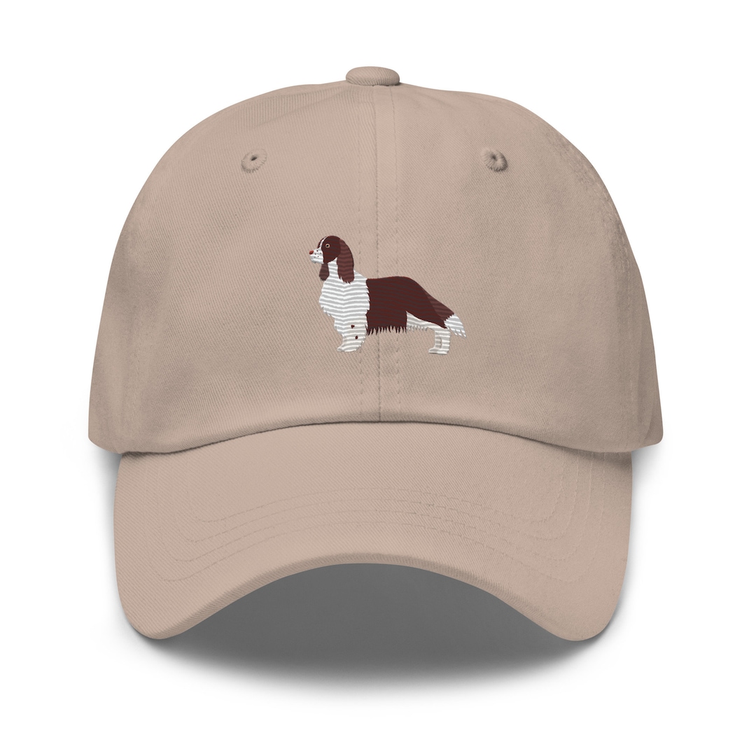 English Springer Spaniel Hat, Full Color Embroidered Dark Brown ...
