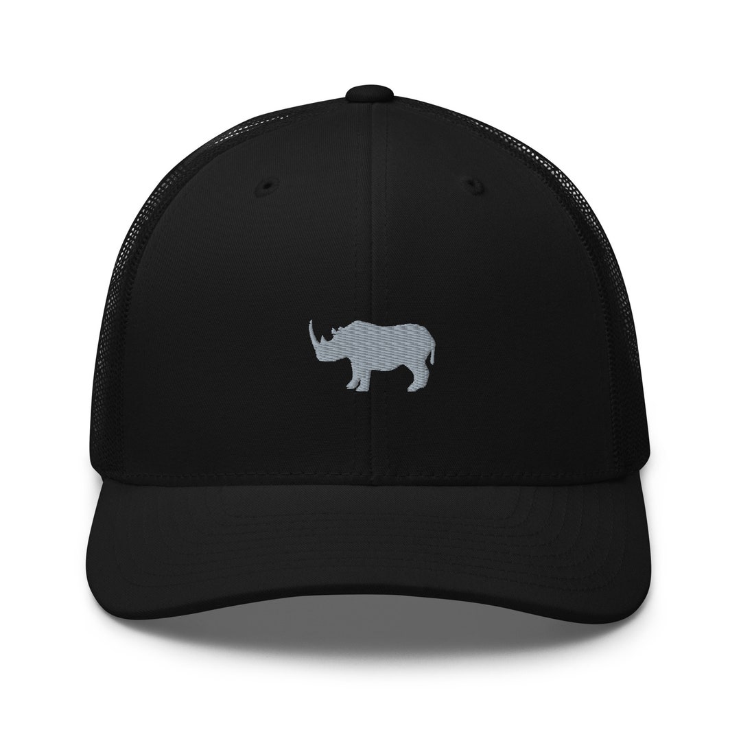 Rhino Hat, Embroidered Rhinoceros Hat, Unisex Trucker Hat, Rhino Gift ...