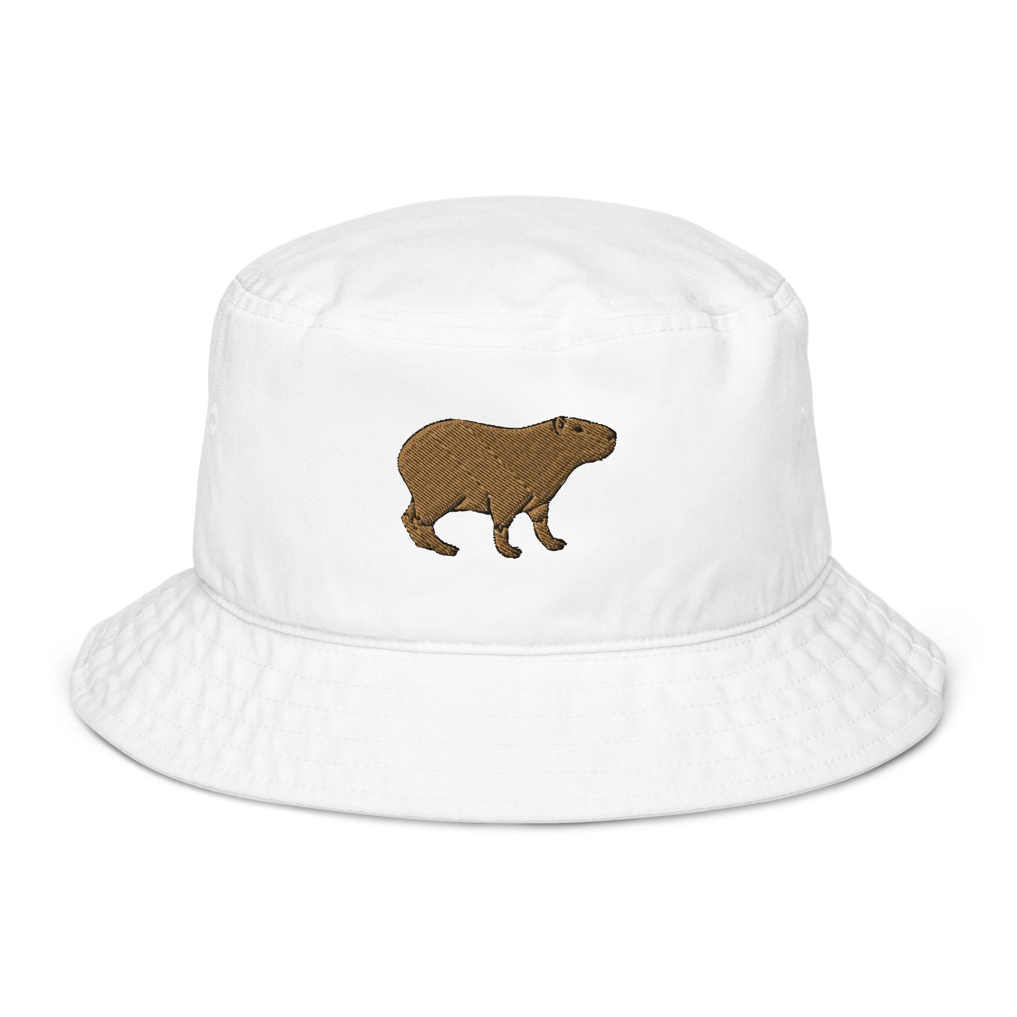 Capybara Bucket Hat Capybara Hat Embroidered Unisex Organic - Etsy