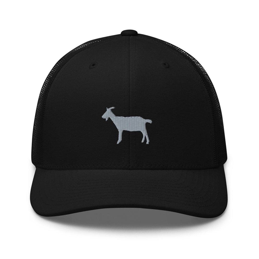 Goat Trucker Hat, Embroidered Hat, Goat Gifts, Farm Animals Hat, Design ...