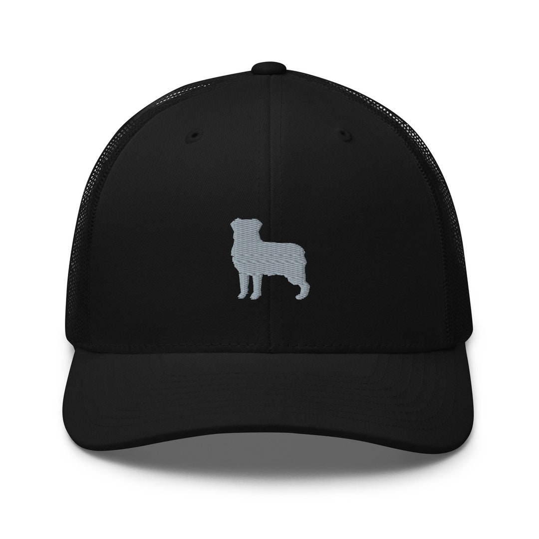 Australian Shepherd Trucker Hat, Embroidered Hat, Aussie Gifts, Grey ...
