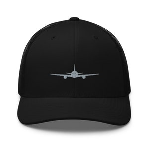 Airplane Trucker Hat, Embroidered Unisex Hat, Airplane Gifts, Pilot Hat ...