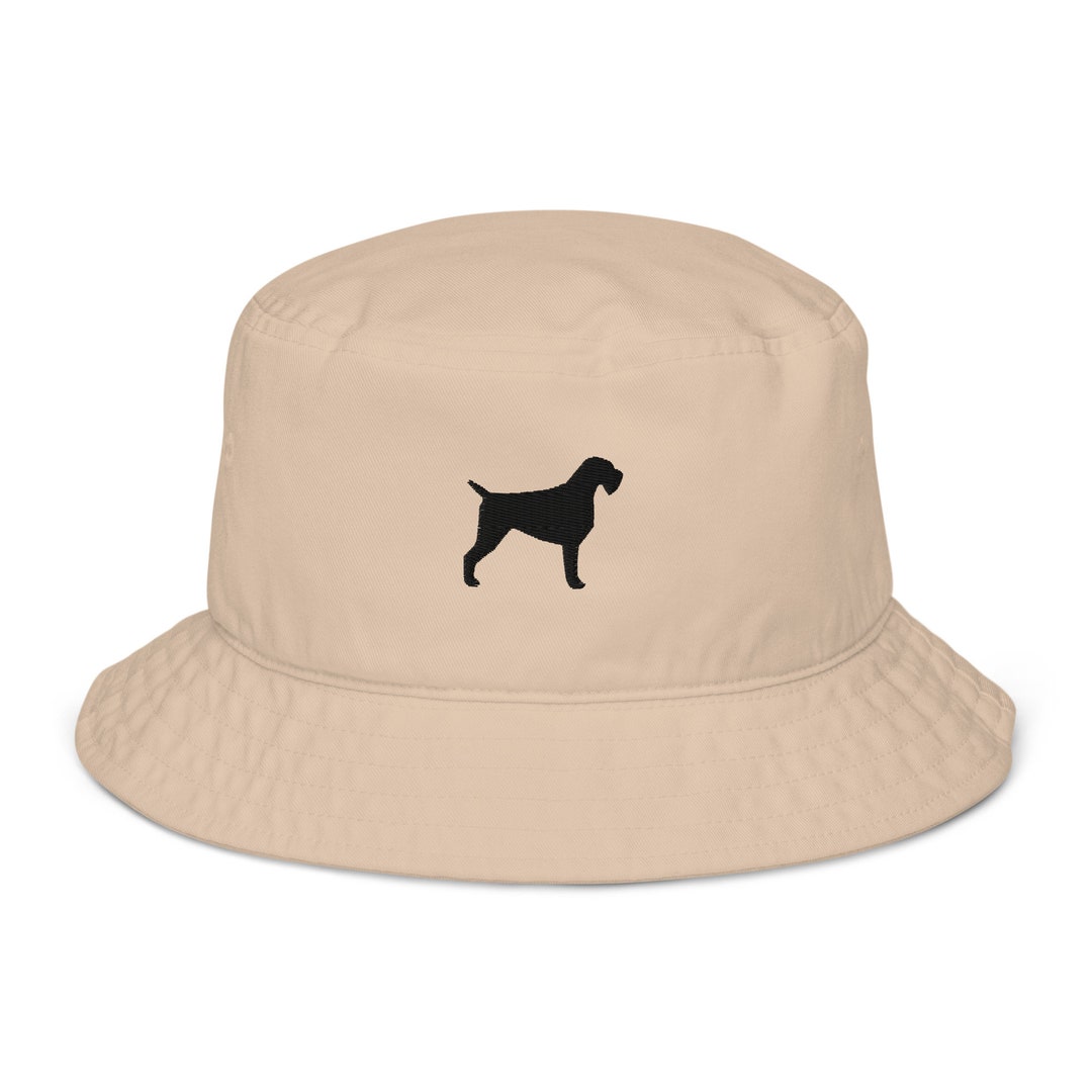 German Wirehaired Pointer Hat, Embroidered Unisex Organic Bucket Hat ...