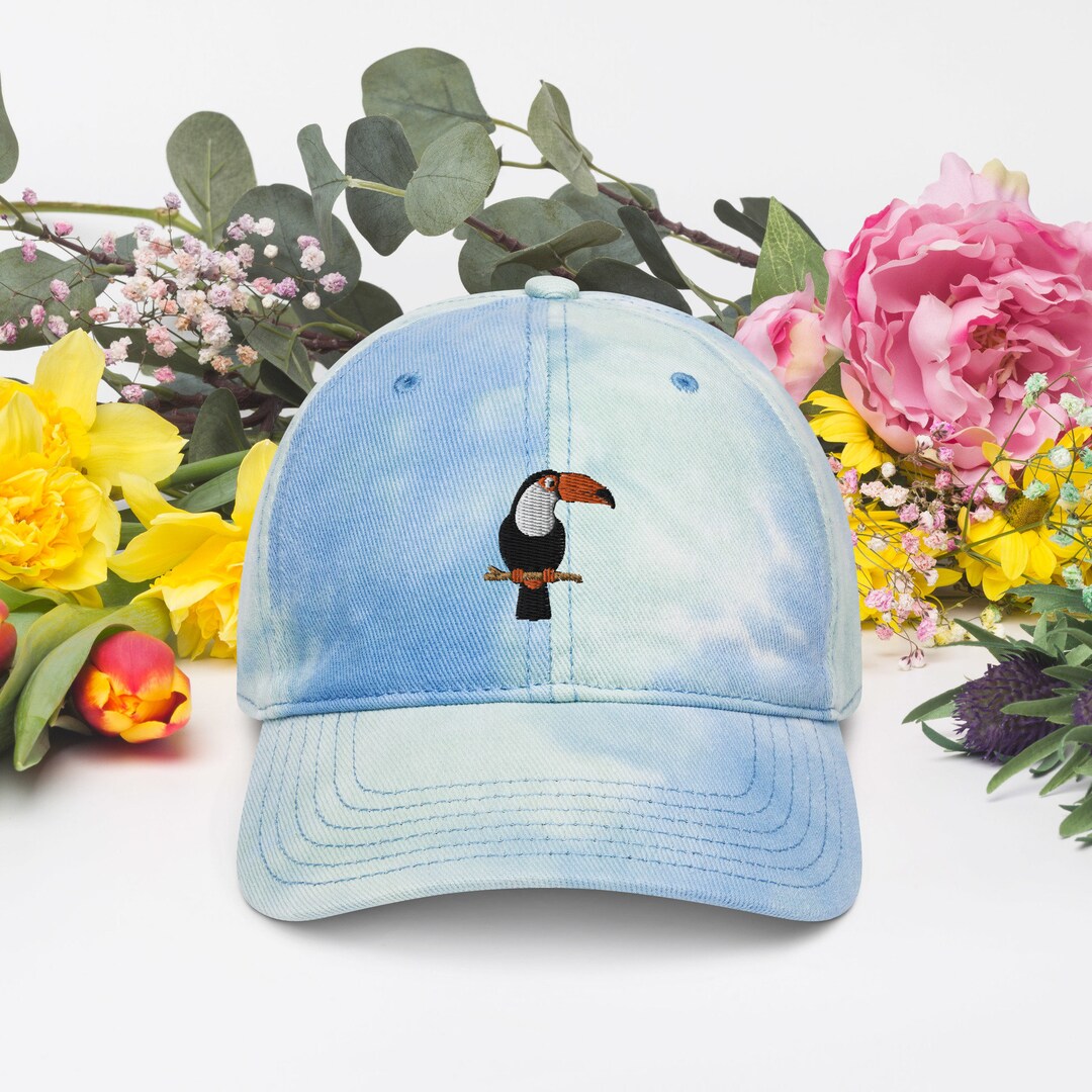 Toucan Tie Dye Hat, Toucan Bird Hat, Unisex Tie Dye Hat, Toucan Hats ...